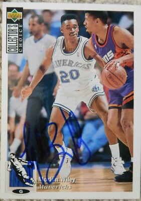 Morlon Wiley Autographed Signed 94-95 Upper Deck Card Mavericks Long ...