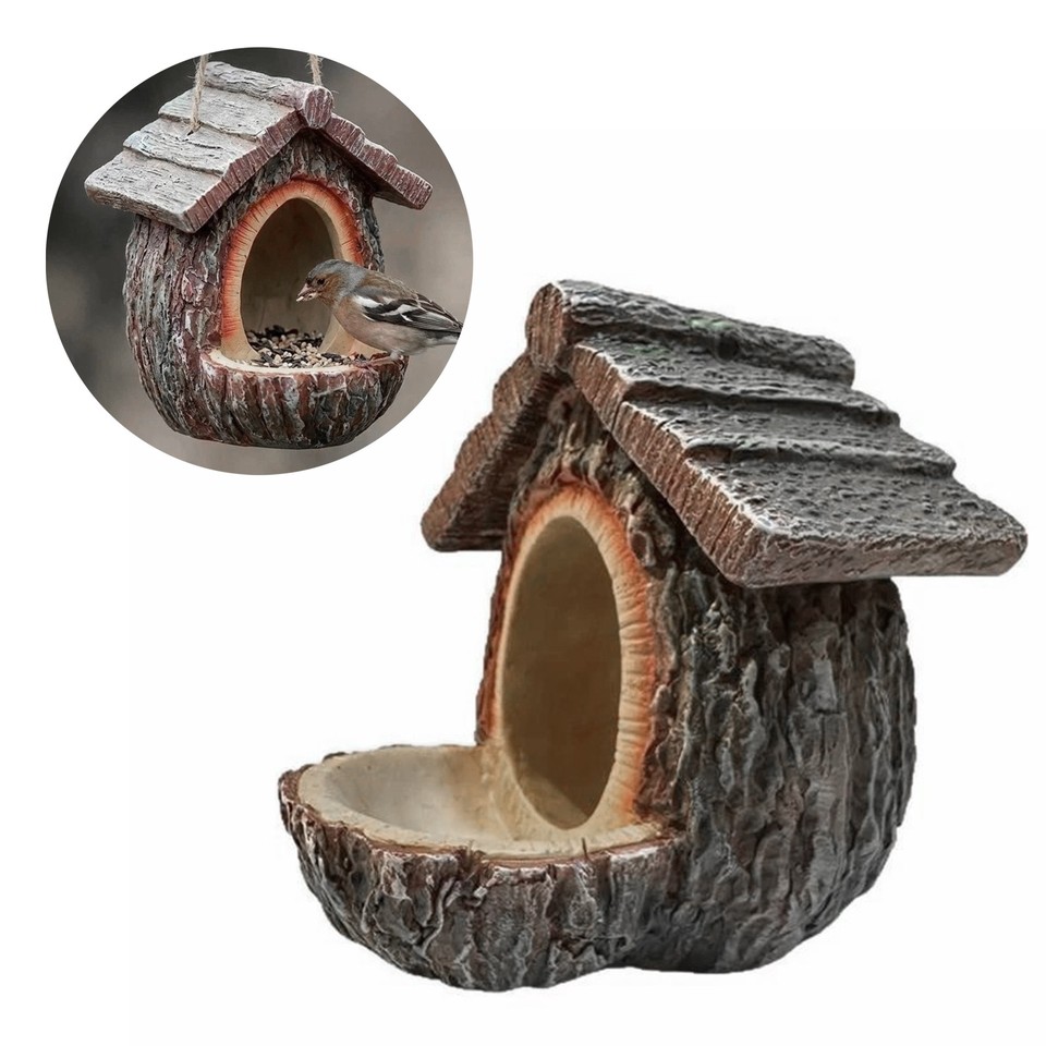 Vintage Treehouse Shape Bird Feeder, Bird Feeders ,Waterproof Resin ...