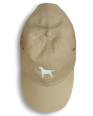 Yellow Labrador Retriever Khaki Embroidered Baseball Cap Hat BB3397BU ...