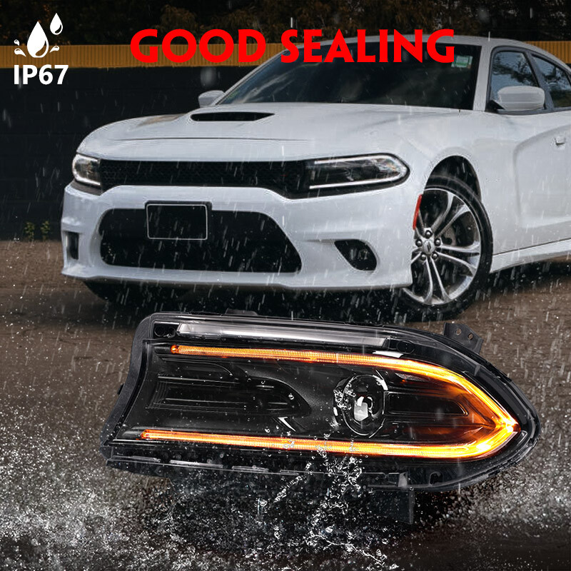 For 2022-2025 Dodge Charger Halogen Switchback LED DRL Headlight ...
