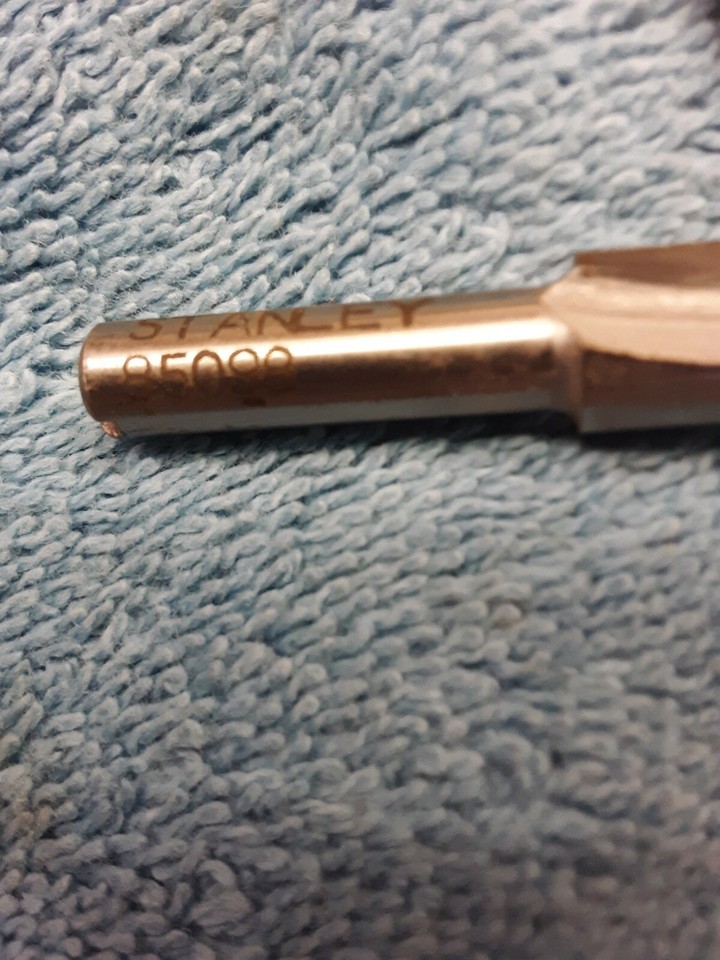 Stanley Router bit, #85098 Straight bit Two flute 3/8 Dia. New Old ...