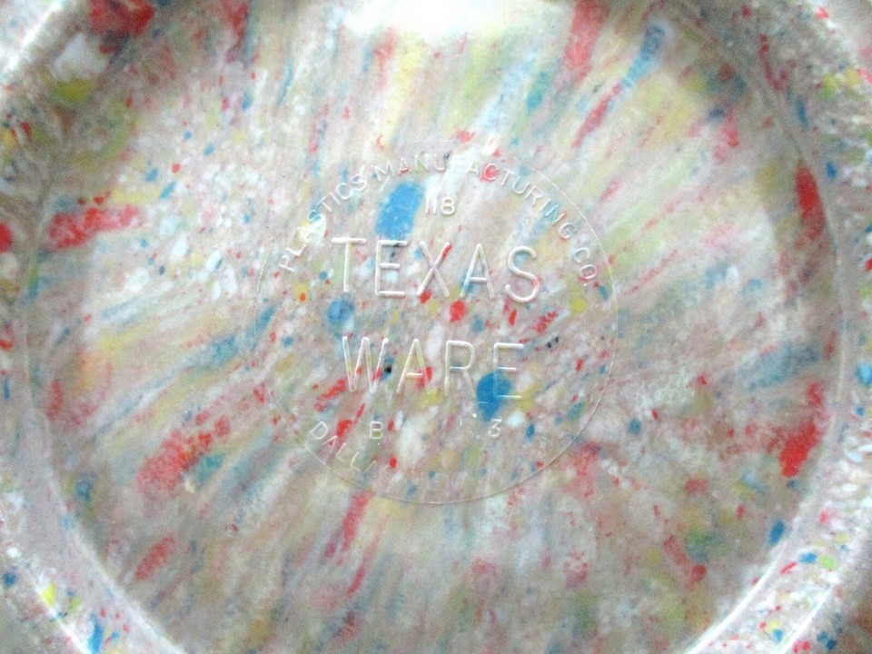 Vtg.SET/11, MELAMINE TEXAS WARE, CONFETTI SPLATTER BOWLS, (6) #118, (5 ...
