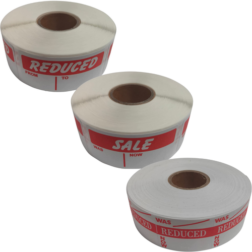 1000 Bright Red SALE/ REDUCED was / now Price Point Stickers, Sticky ...