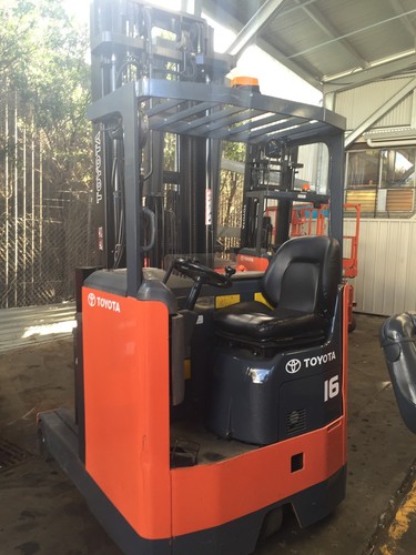 TOYOTA 6FBRE16 ELECTRIC REACH TRUCK 6-8M LIFT NEW BATTERY $14999+GST ...