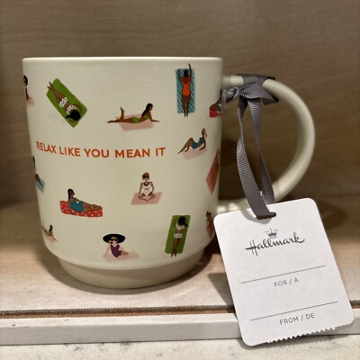 Hallmark Coffee Mug Relax Like You Mean It 16 Oz Mug New! | eBay