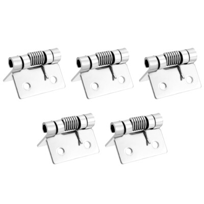 5Pcs Spring Loaded Hinges 0.98" 304 Stainless Steel Self Closing for ...