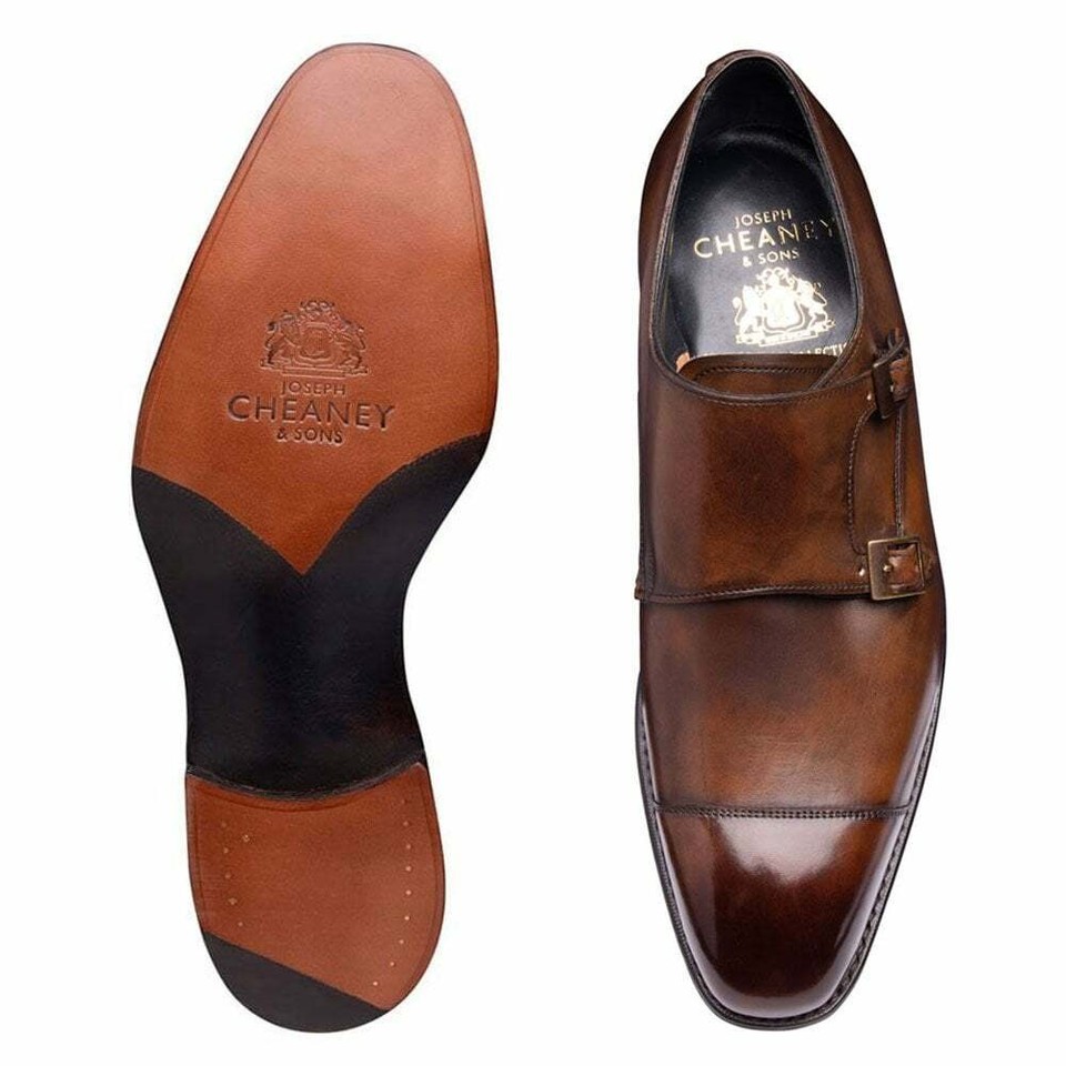 Cheaney Imperial Collect Tudor Double Buckle Monk Shoe in Bronzed ...