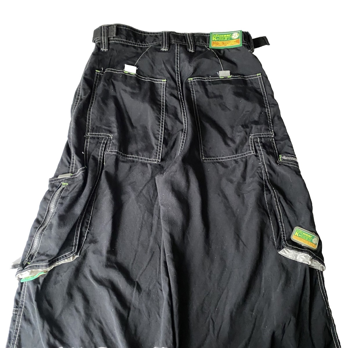 Vintage 90s Y2K Kik Wear Knet Nylon Baggy Wide Leg Rave Vintage 90s Y2K Kik Wear Knet Nylon Baggy Wide Leg Rave