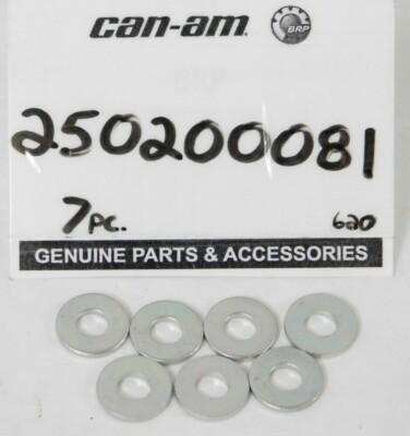 7 pack of NEW Genuine BRP SeaDoo Can-Am Flat Washer Parts OEM 250200081 ...