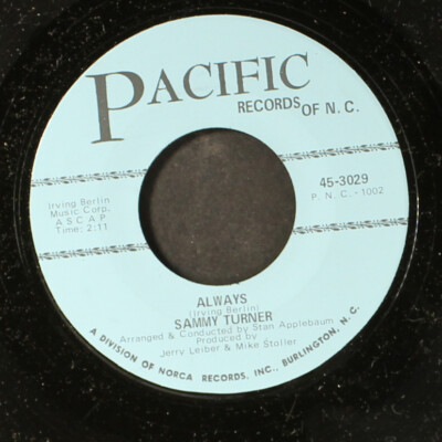 SAMMY TURNER: always / symphony PACIFIC 7" Single 45 RPM | eBay