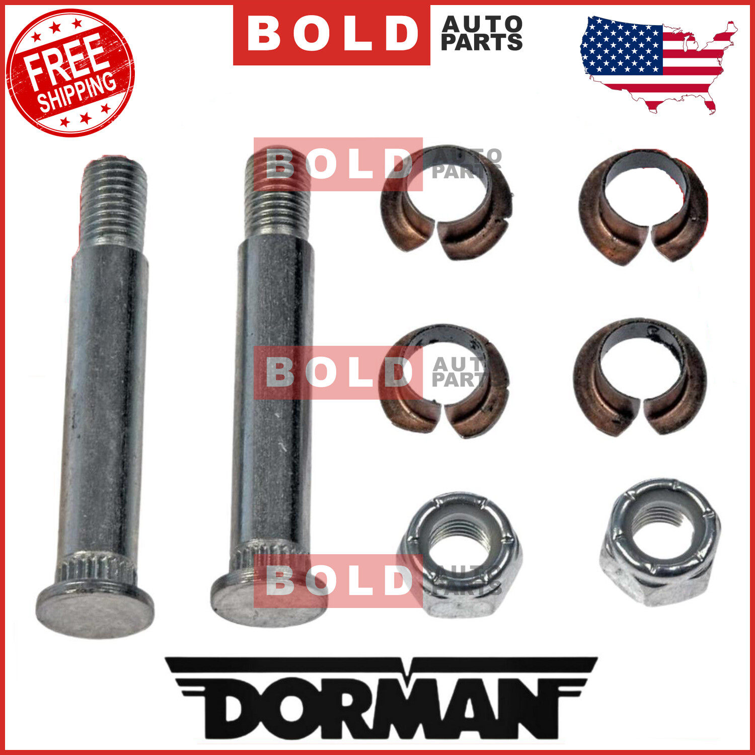 Dorman Front Upper & Lower Door Pins Bushings Hinge Repair Kit for ...