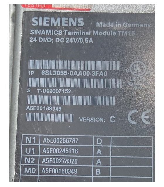 SINAMICS Terminal Module TM15 SIEMENS 6SL3055-0AA00-3FA0 | eBay