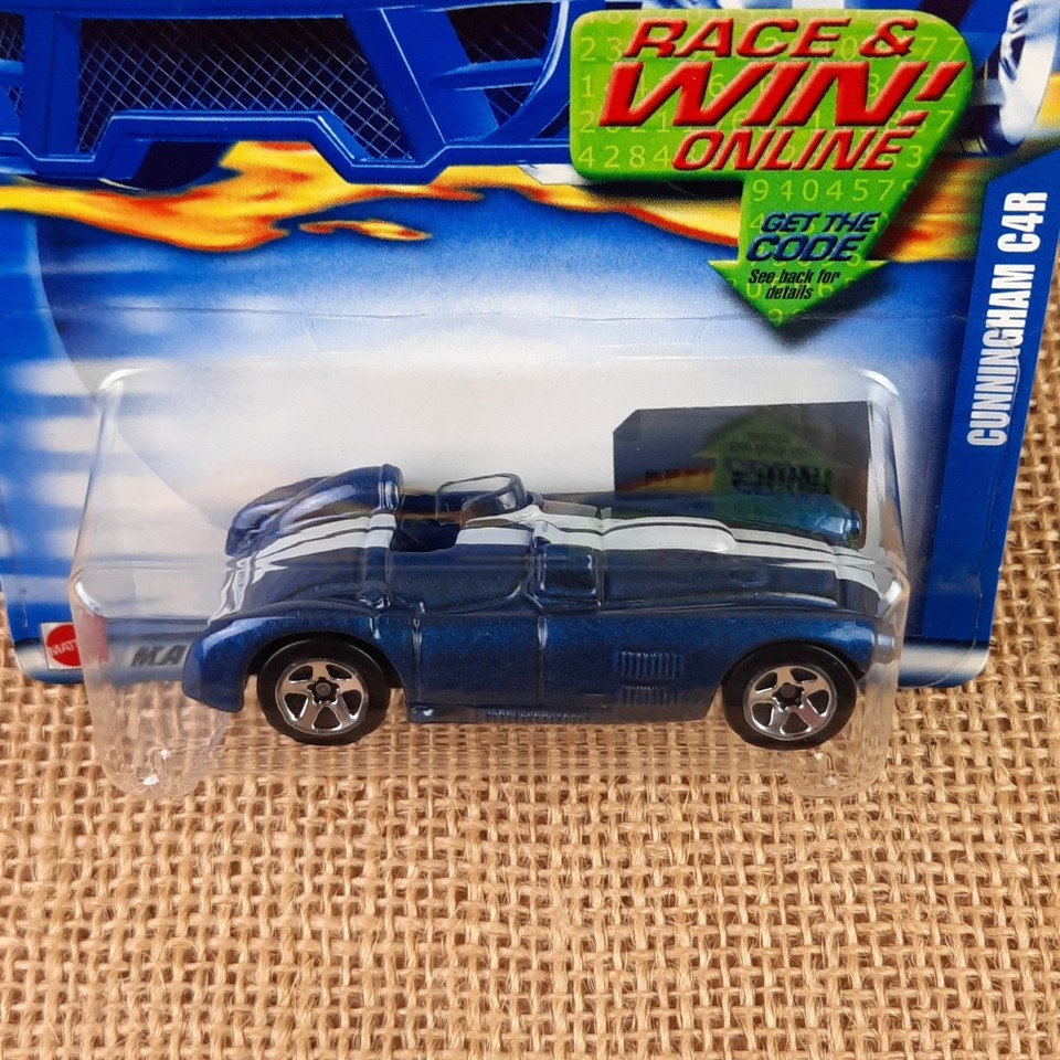 2002 Hot Wheels Cunningham C4R #156 Metalflake Dark Blue Mainline 5SP ...