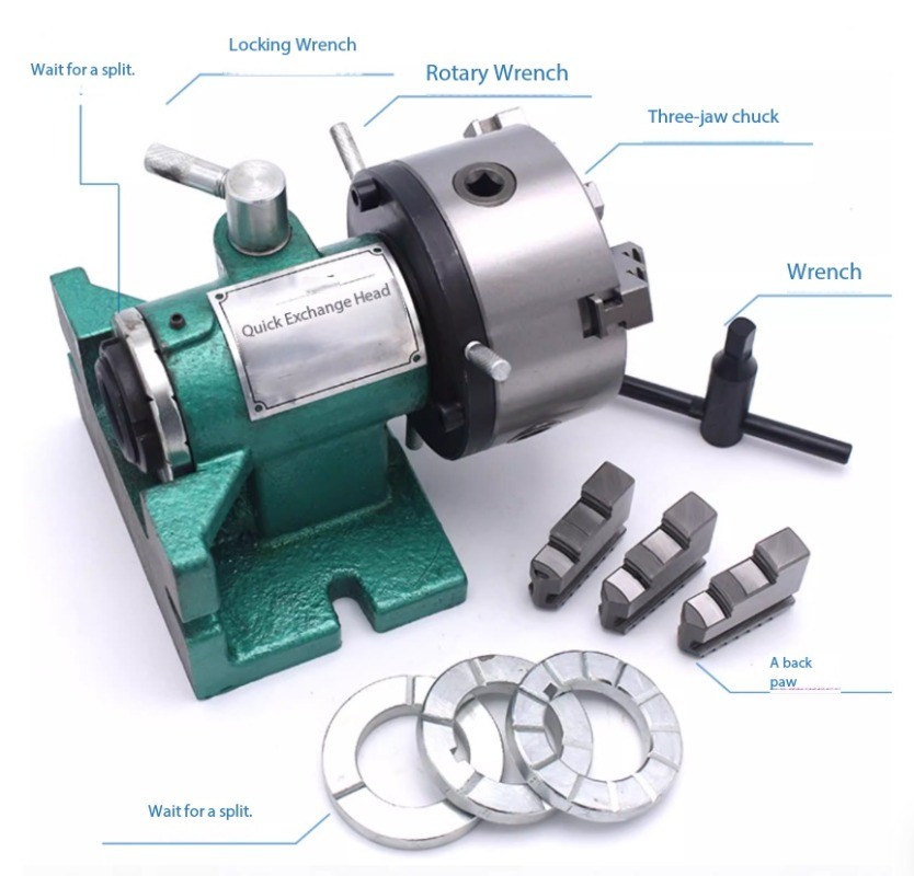 Indexing Head Milling Machine Vertical/Horizontal Dual-Use Indexing ...