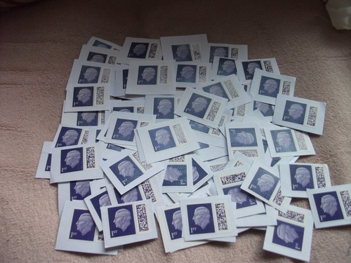 First Class King Charles postage stamps. Barcoded. Unfranked. Total of ...