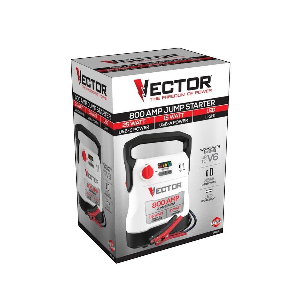 VECTOR 800 Amp Jump Starter with USB Power | eBay