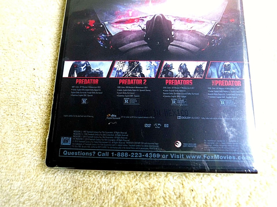 NEW/SEALED DVD SET! PREDATOR 4 MOVIE COLLECTION QUADRILOGY! RATED R ...