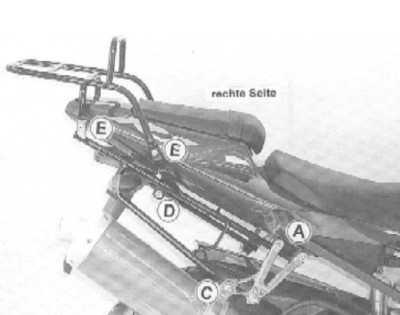 Yamaha YZF-R1 Luggage Rack / Top Box Carrier - Black HEPCO & BECKER ...