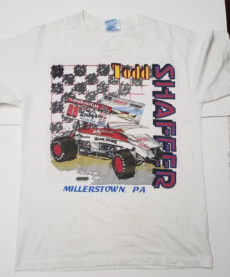 vintage TODD SHAFFER T Shirt Medium 1995 Sprint Car Racing PA dirt track WoO | eBay