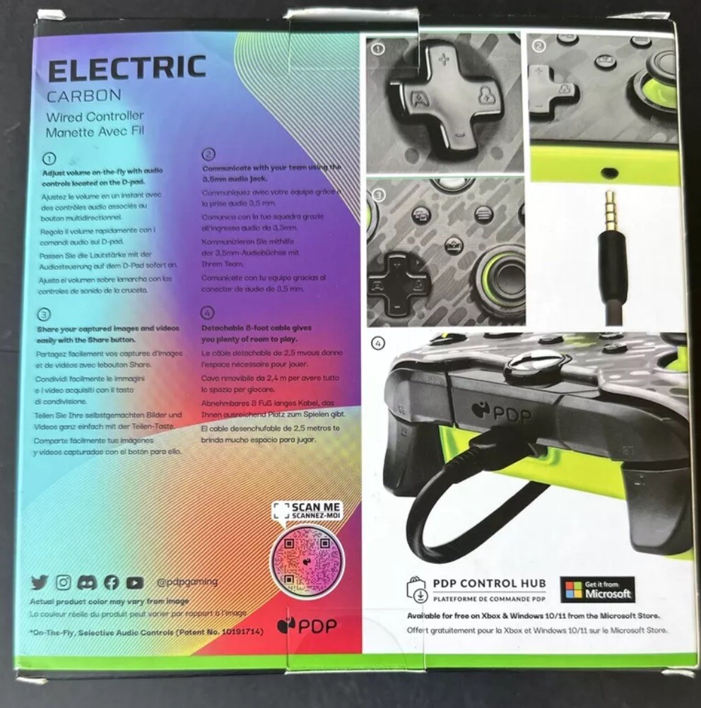 New w/o Box PDP Electric Carbon Wired Controller Xbox Series X|S & One ...