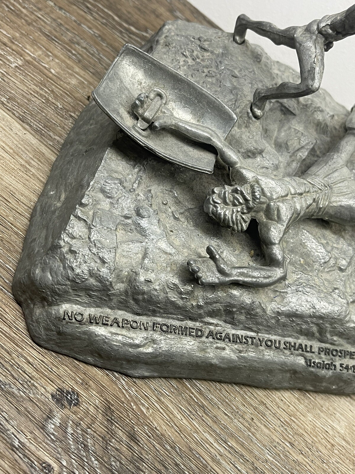 Vintage Yaacov Heller PTL Club David and Goliath Pewter Sculpture 85995 ...