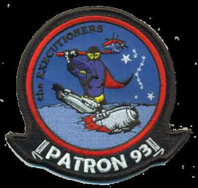 4" NAVY VP-93 EXECUTIONEERS PATRON WING SQUADRON MILITARY EMBROIDERED ...