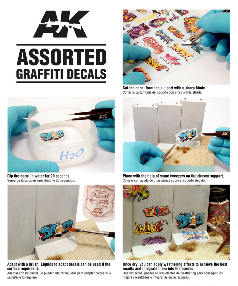 AK Interactive 1/24 GRAFFITI DECALS Set AK-9091 | eBay