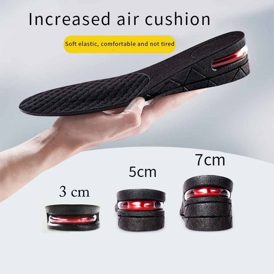 Invisible Shoe Lift Height Increase Insole Foot Pad Insert Riser ...