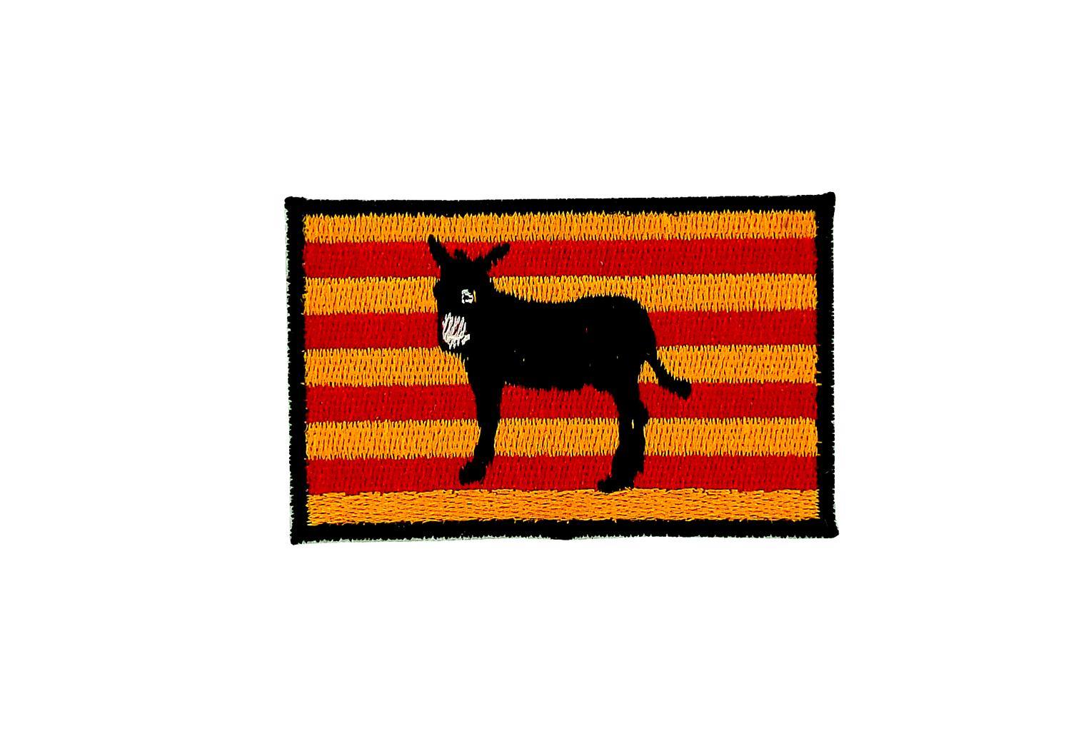Patch ecusson brode thermocollant drapeau catalan catalogne ane burro ...