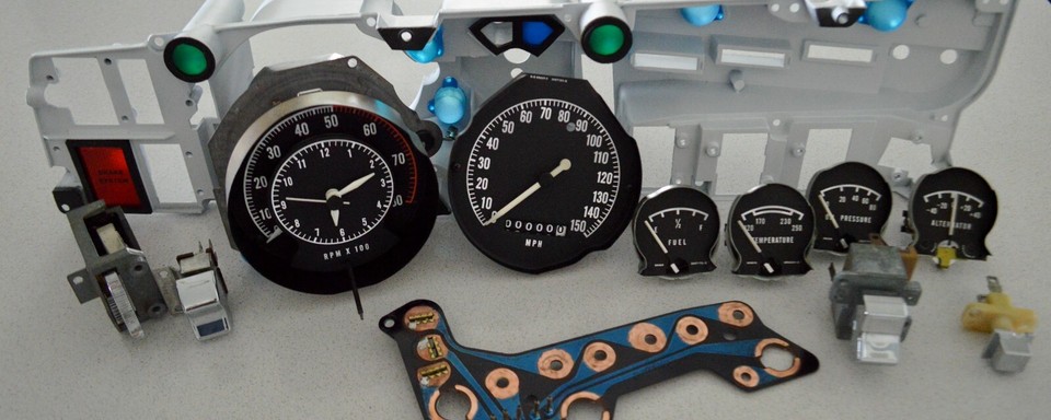 1968-1969-1970 Mopar Dodge Charger Coronet Rallye Dash Cluster Tach ...