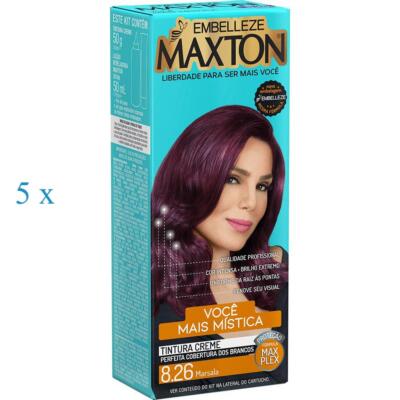 Lot of 5 x Maxton Hair Dye You Mystical Marsala 8.26 Tonner Color Paint ...