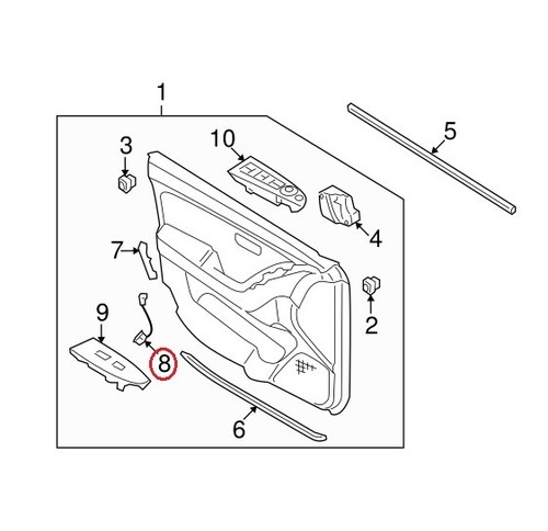 SWITCH ASSY FRONT LEFT DOOR TRUNK LID OPENER ⭐OEM⭐ ELANTRA SEDAN 2007 ...