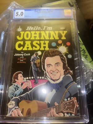 Vintage 1976 HELLO I'M JOHNNY CASH Comic Book Rare CGC 5.0 | eBay