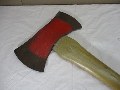Double Sided Red Axe