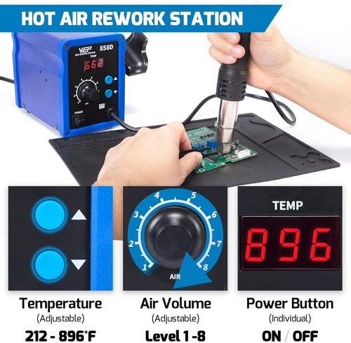 WEP 858D Hot Air Rework Soldering Station with Temperature Control ...