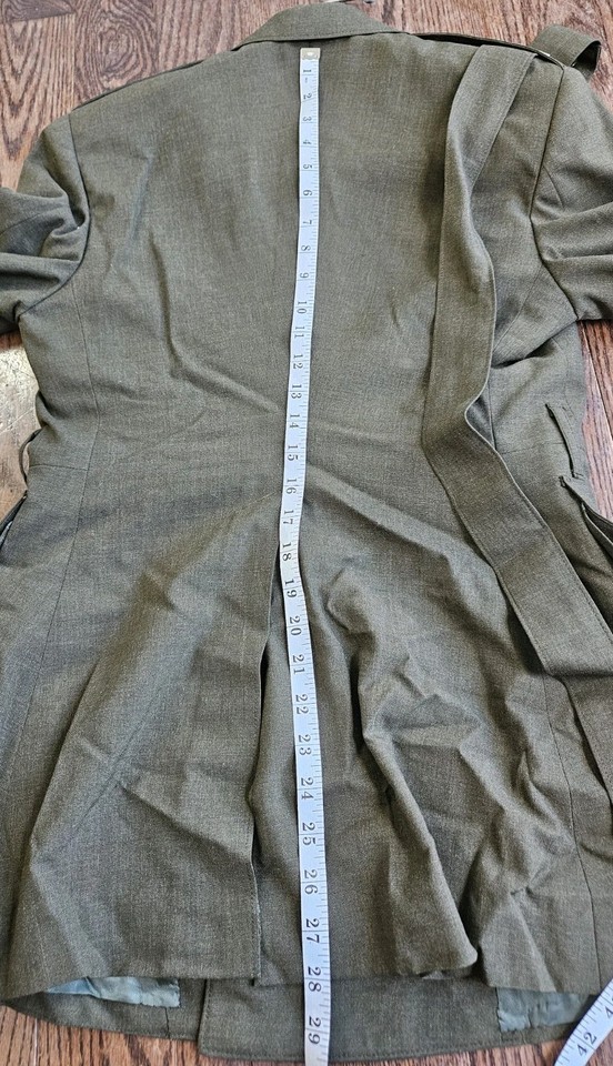 USMC US Marine Corps Officers Service Dress Belted Green Uniform Saco ...