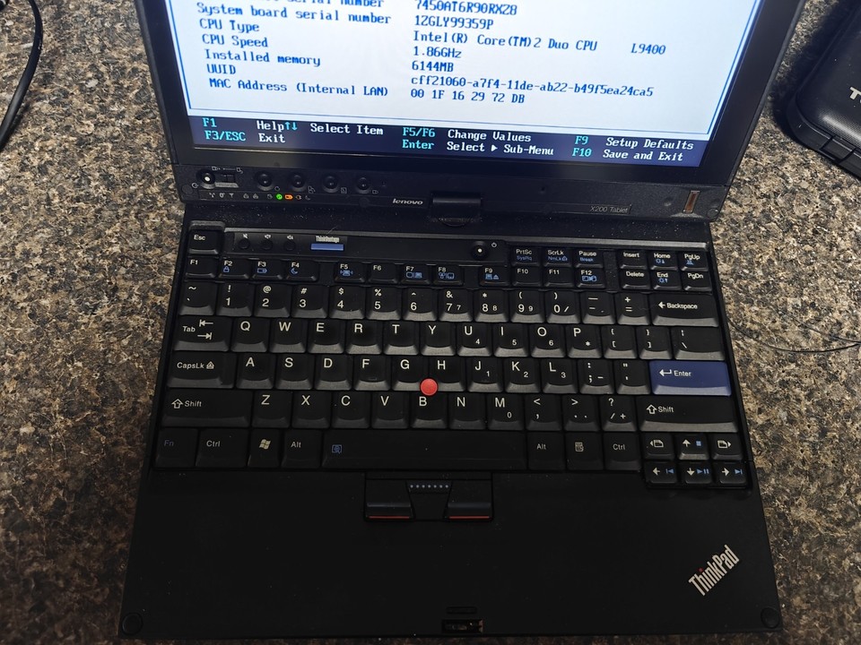 Lenovo ThinkPad X200 Tablet Laptop Intel Core 2 Duo 12.5" LCD screen ...