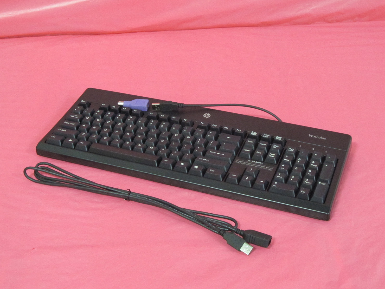 613125-001 Hewlett-Packard HP USB PS/2 WASHABLE KEYBOARD ASSEMBLY (JACK ...