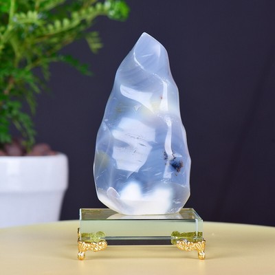 1.39LB RARE Natural blue White Carnelian agate Crystal Freeform reiki ...