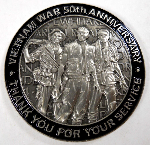 Vietnam War memorial 50th anniversary military challenge coin token POW ...