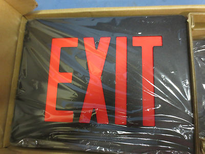 PRESCOLITE GC1REB GC SERIES CAST ALUMINUM LED EXIT SIGN - RED LETTERS ...