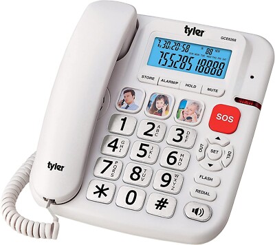 Tyler Big Button Phone For Seniors Landline Phone, Loud Ringer Large #s ...
