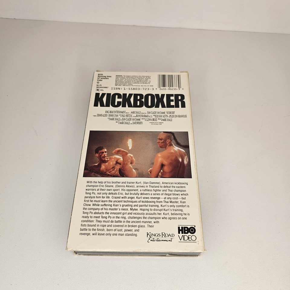 Kickboxer VHS, 1989 Jean-Claude Van Damme HBO Video Kings Road ...