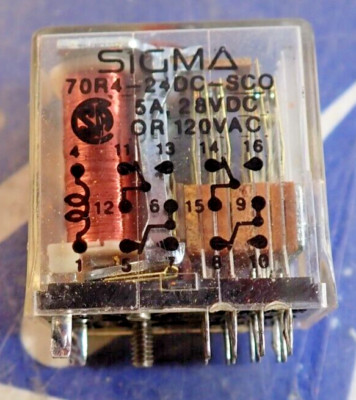 Sigma 70R4-24DC-SCO 5 Amp 28 VDC or 120 VAC Relay | eBay