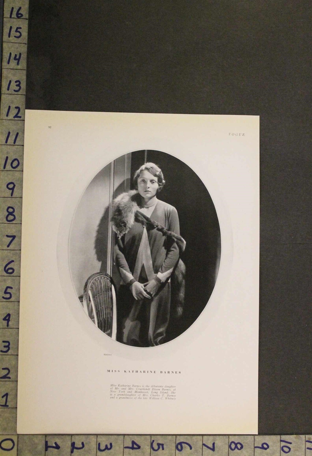 1928 KATHERINE BARNES LANSING OHARA DIXON DEBUTANTE SOCIALITE PHOTO ...