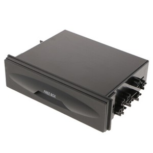 Universal Black Car Single Layer Din Radio Pocket Storage Box ...