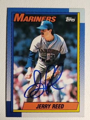1990 Topps Jerry Reed Autograph Card Indians Mariners Red Sox Signed ...