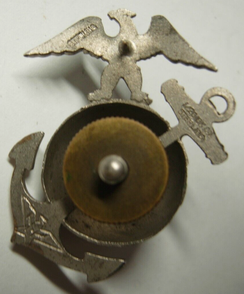 WW2 USMC Officer EGA Full Dress Blues Sterling Collar - H-H Maker Right ...