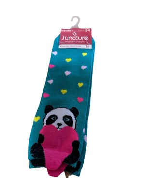 Women’s Juncture Low Cut Socks Size 5-9 1 Pair Panda Hearts Valentine ...
