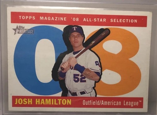2009 Josh Hamilton Topps Heritage All-Star Selection Short Print/SP ...